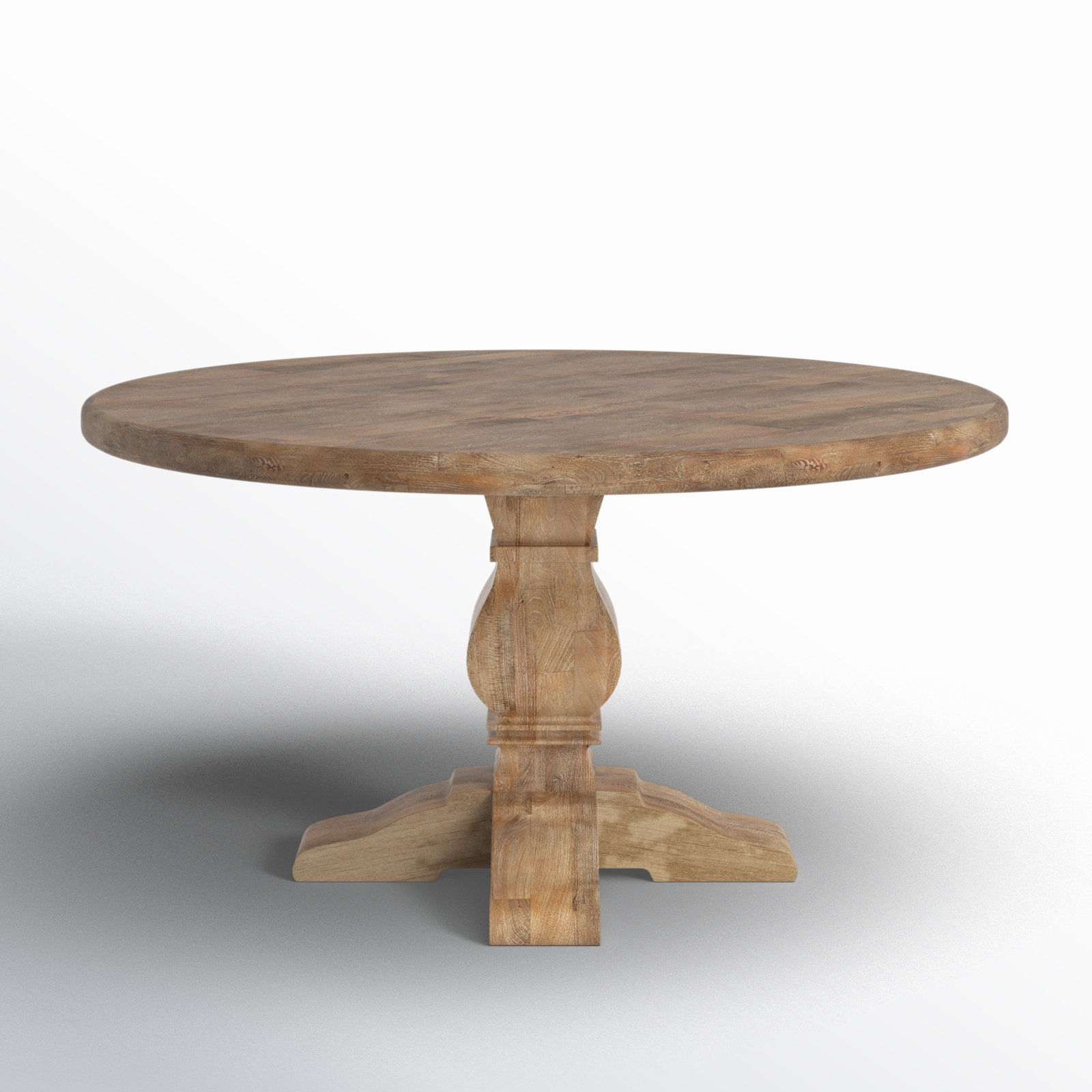 Birch Lane™ Lyons Mango Solid Wood Pedestal Dining Table & Reviews ...