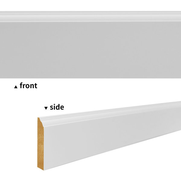 Art3d 96'' x 3.23'' Wall Baseboard Molding Trim,MDF Skirting Board,Set ...