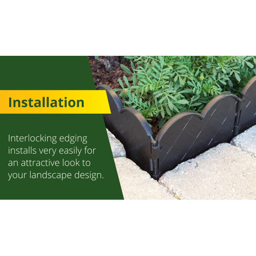Valley View 6'' H x 6'' W Black Vinyl Lawn Edging & Reviews | Wayfair