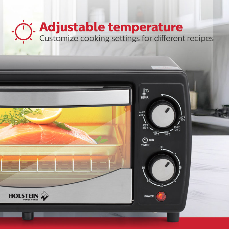 Holstein Housewares 4-slice Toaster Oven With Bake, Broil & Toast ...