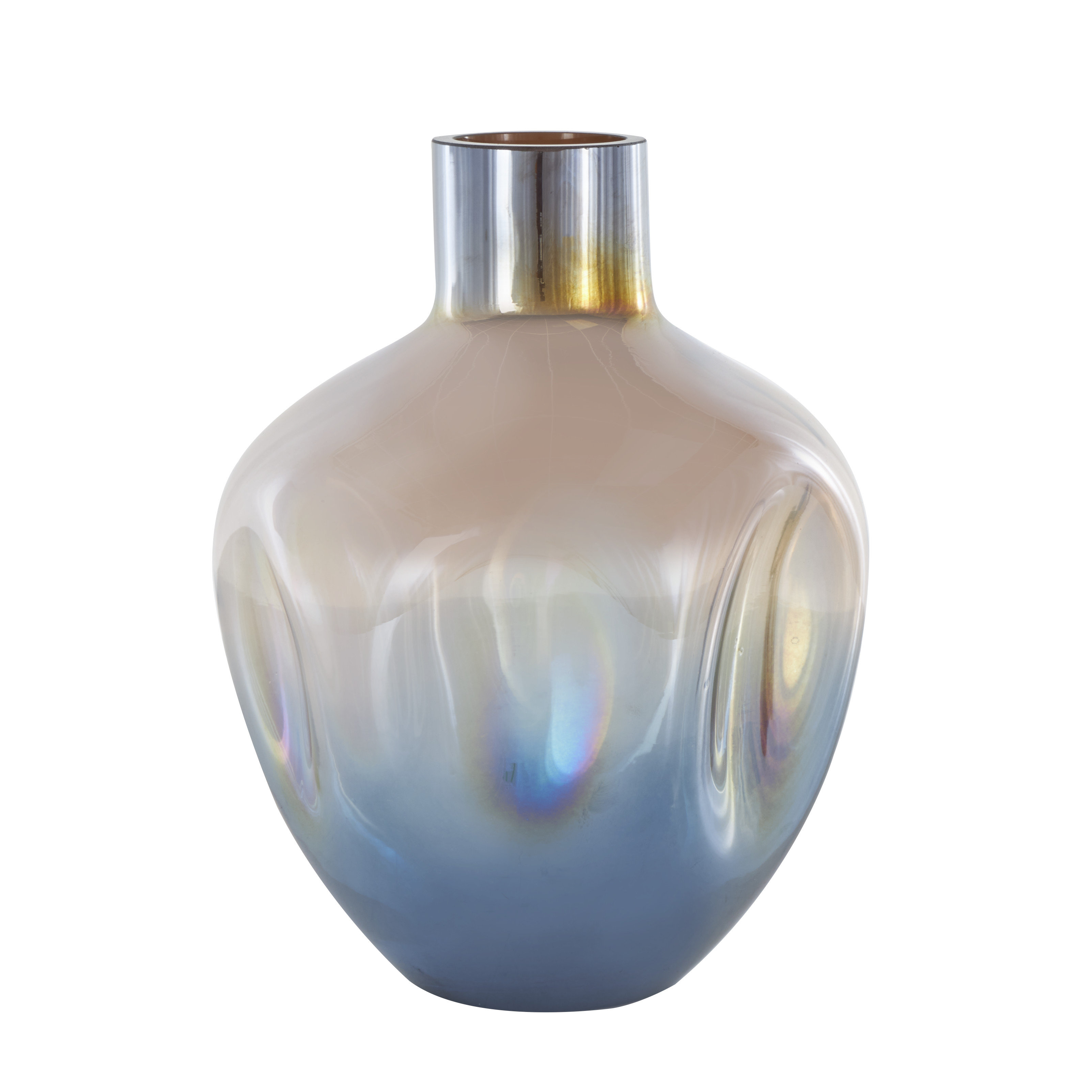 Highland Dunes Anacarina Glass Decorative Jars with Iridescent Rainbow ...