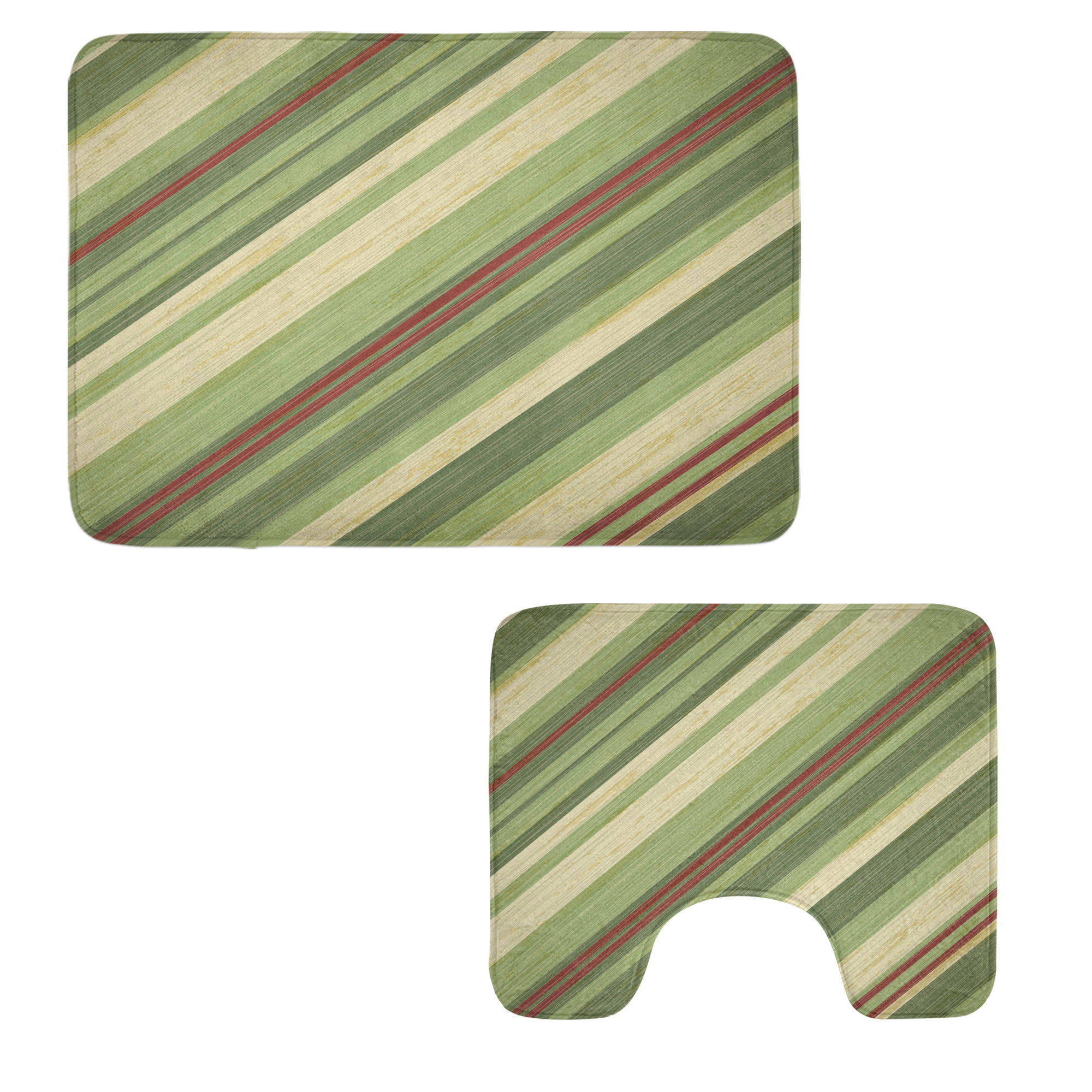 East Urban Home Vintage Bathroom Rug Set 2 Pieces Rectangle & Contour ...