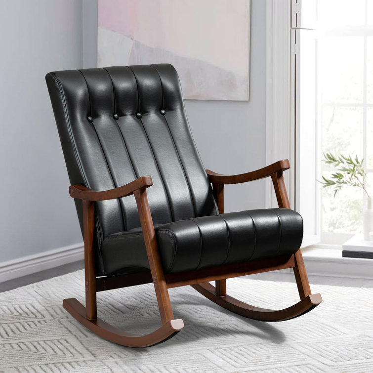 Red Barrel Studio® Lanxton Solid Wood Rocking Chair | Wayfair