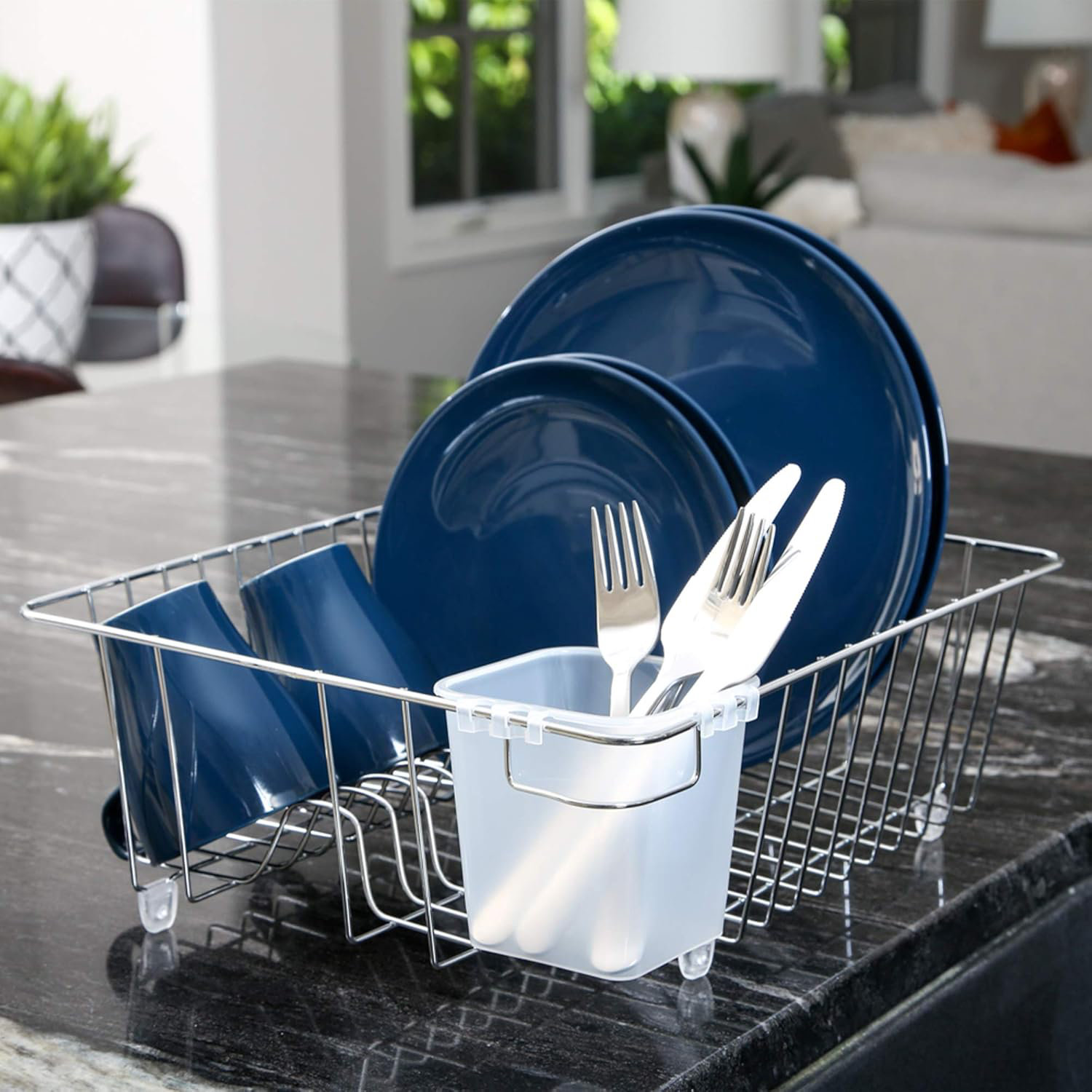 THE GLAMOUR BOUTIQUES Dish Drainer Rack - Small - In Sink Or Counter ...