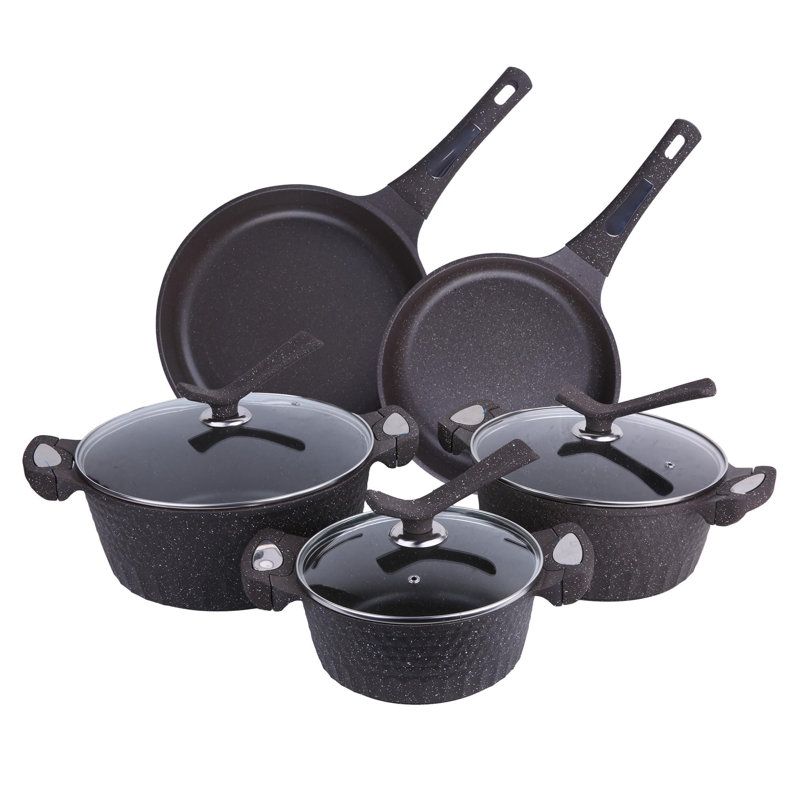 ACEM 8 - Piece Non-Stick Aluminum Cookware Set | Wayfair
