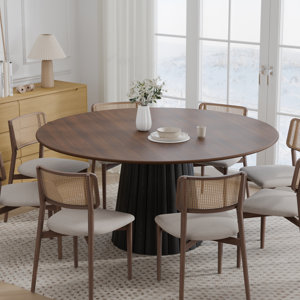 Ivy Bronx Round Dining Table, Modern Farmhouse Kitchen Table, Small ...