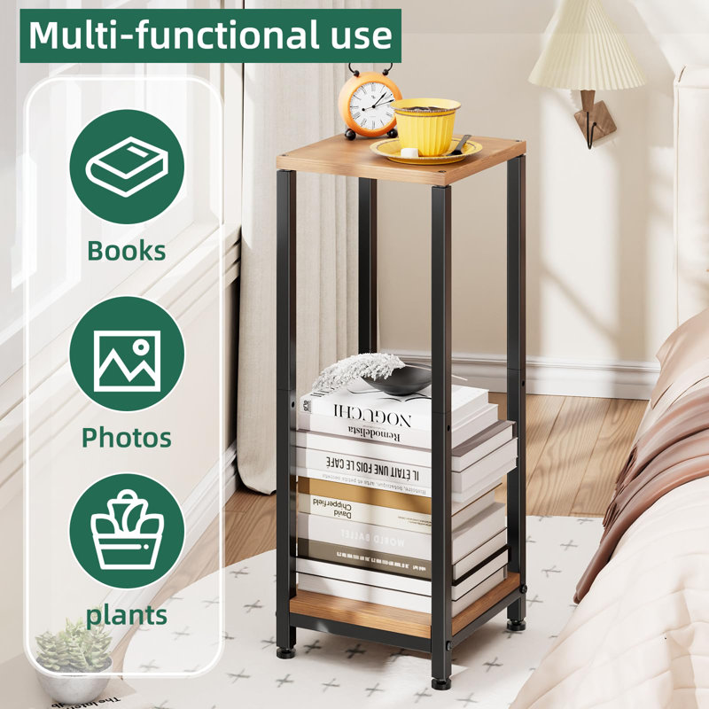 17 Stories Plant Stand Indoor Corner Tall 2 Tier Metal Modern Flower ...