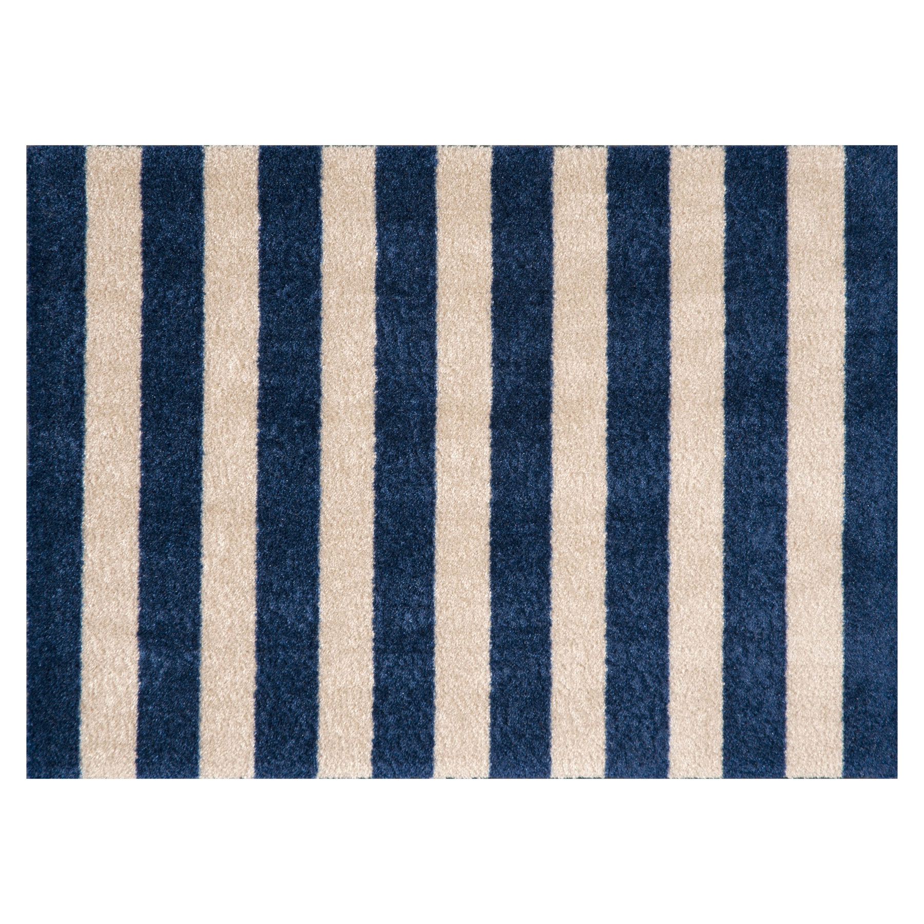 Breakwater Bay Ainash Stripe Navy Small Floor Mat | Wayfair