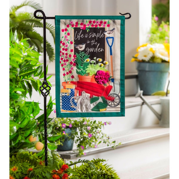 Evergreen Flag & Garden Double Sided 18'' H x 12.5'' W Linen Garden ...