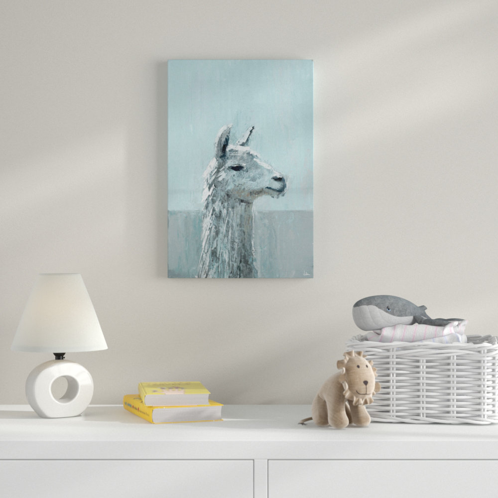 Harriet Bee 'Bonjour Llama' Print on Wrapped Canvas - Wayfair Canada