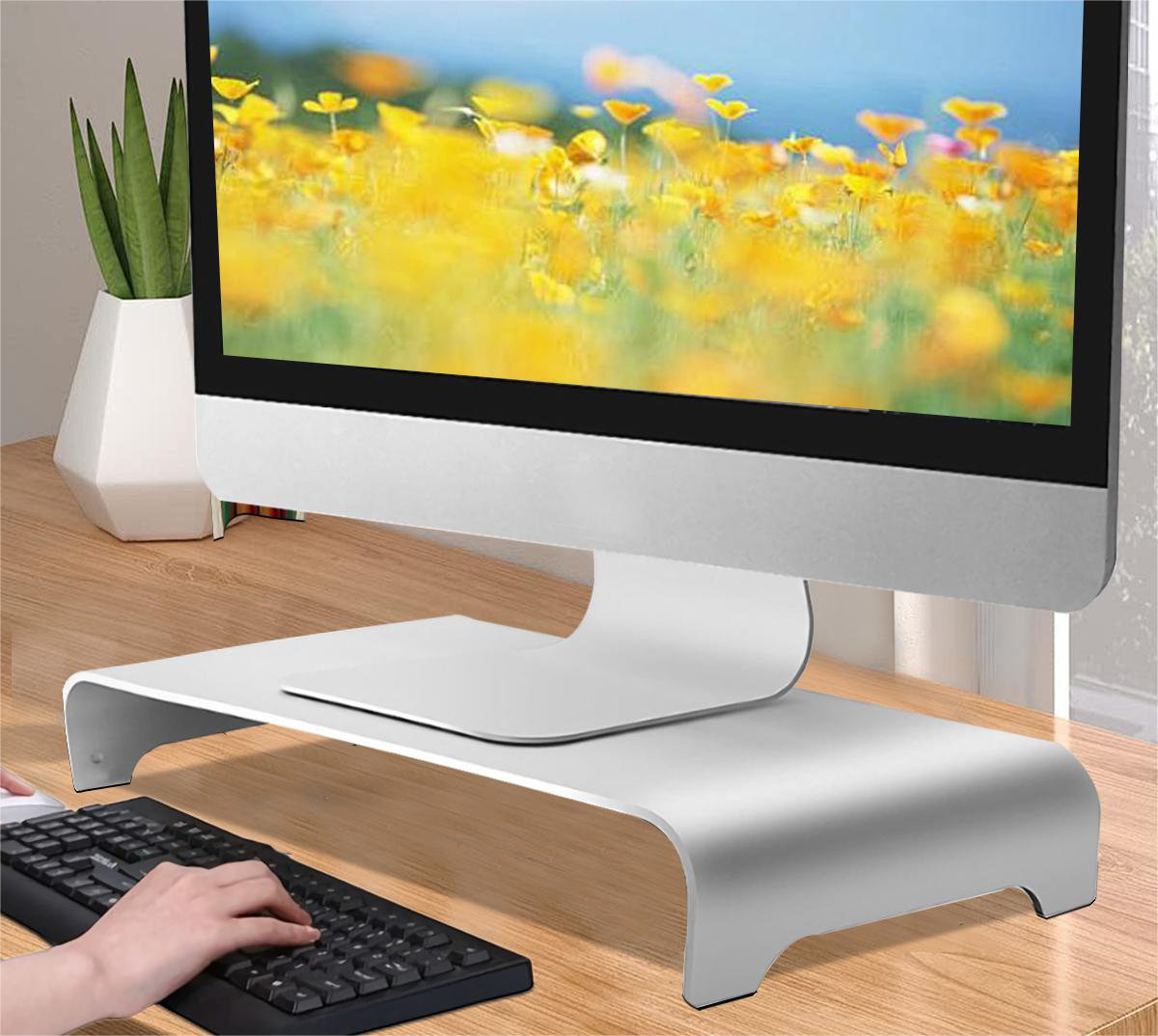 Inbox Zero Makylah Metal Monitor Stand | Wayfair