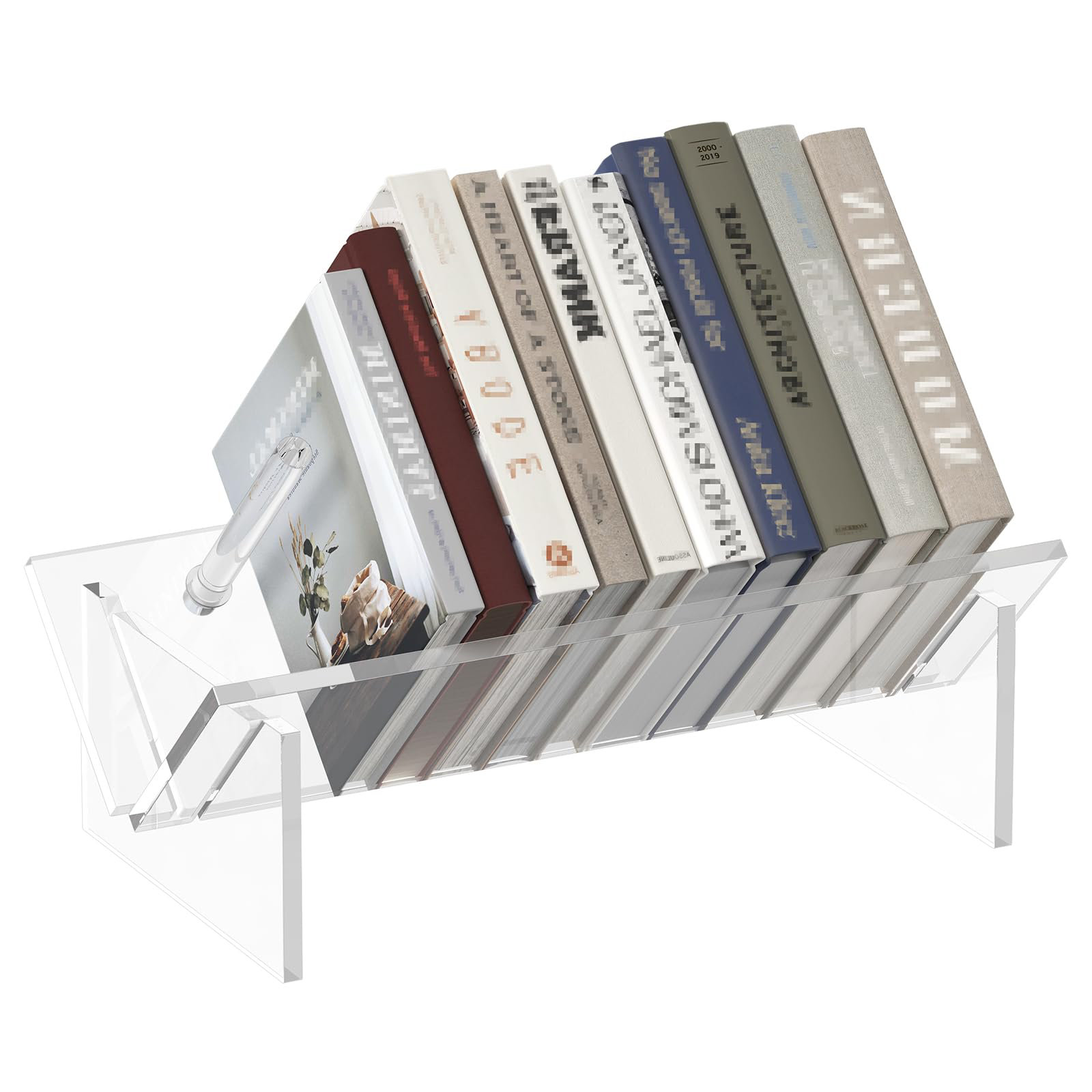 Brayden Studio Acrylic Desktop Bookcase, Book Storage Organizer ...