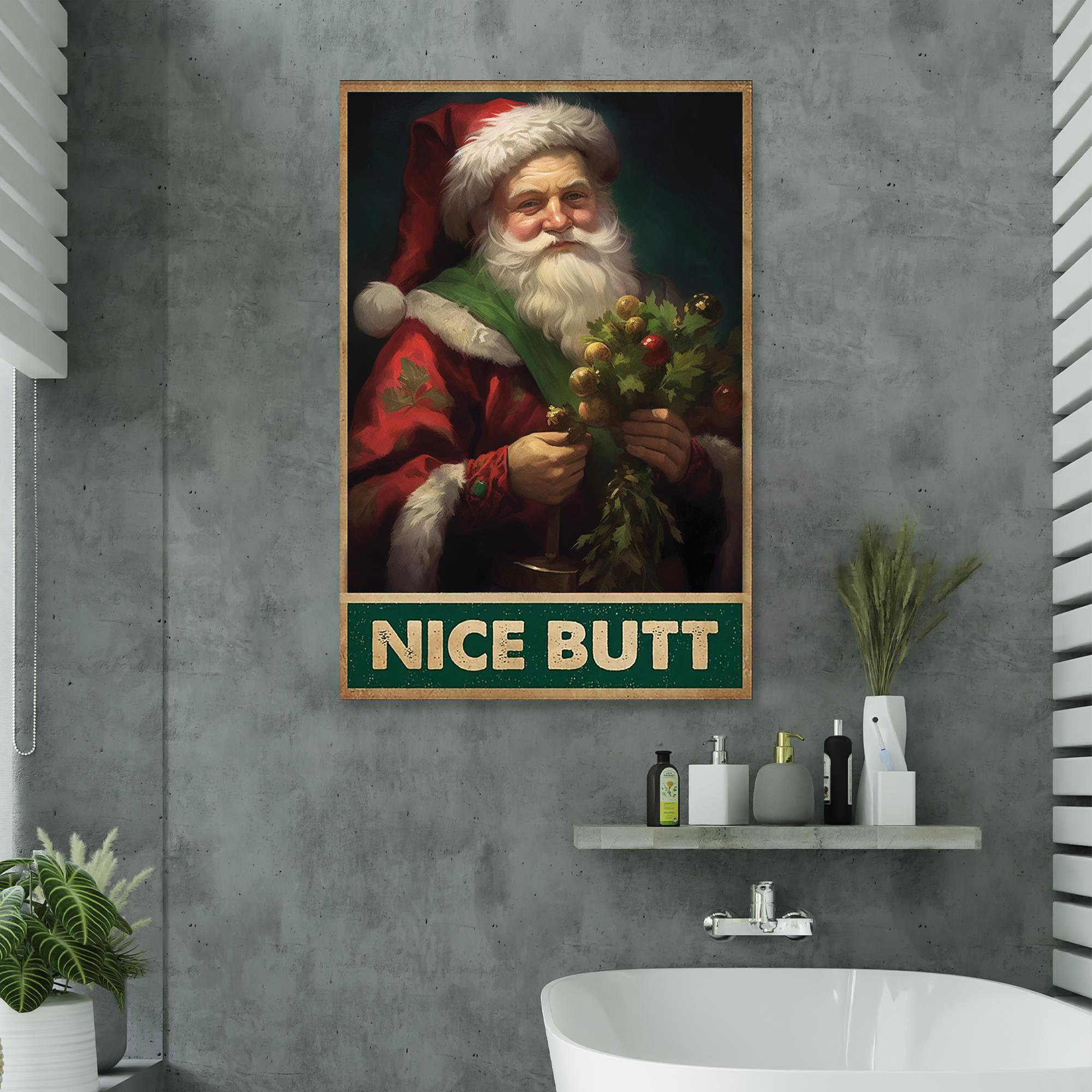 Trinx Santa Claus Nice Butt 1 - 1 Piece Rectangle Graphic Art Print On ...
