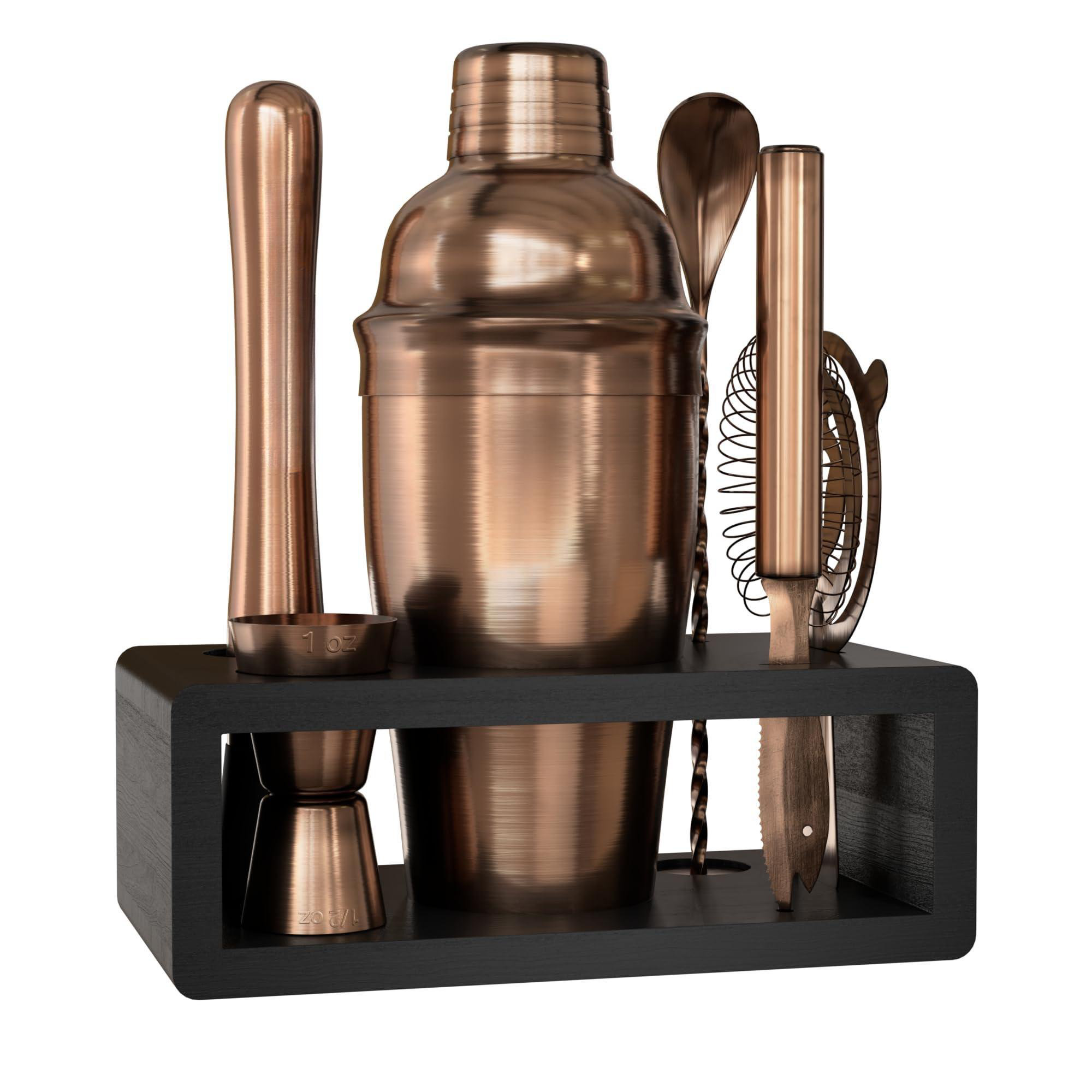 Prep & Savour Cocktail Shaker Set: Bartender Kit For Home Bar Mixology ...