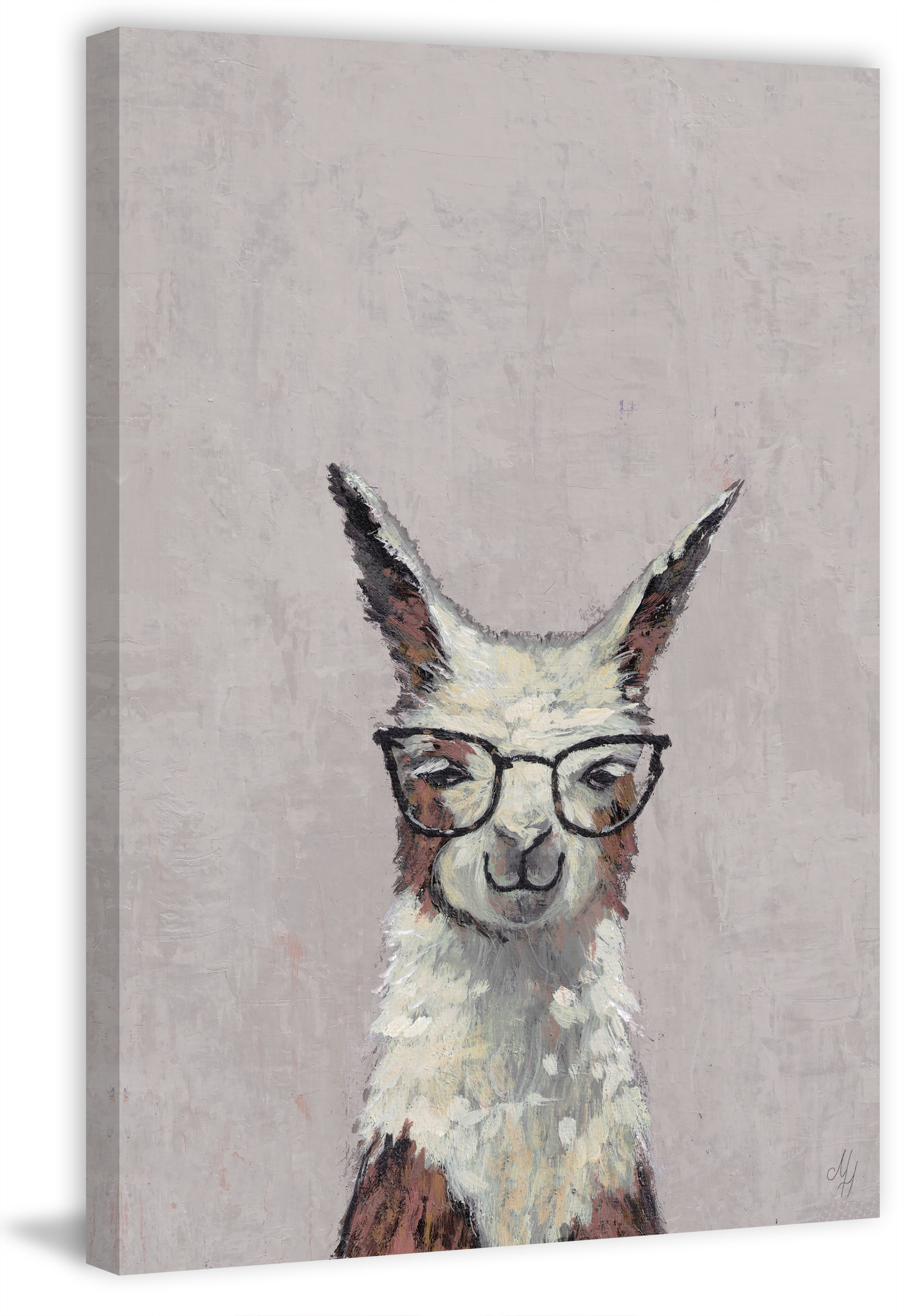 Harriet Bee Karson 'Cheeky Smart Llama' Canvas Art | Wayfair.co.uk
