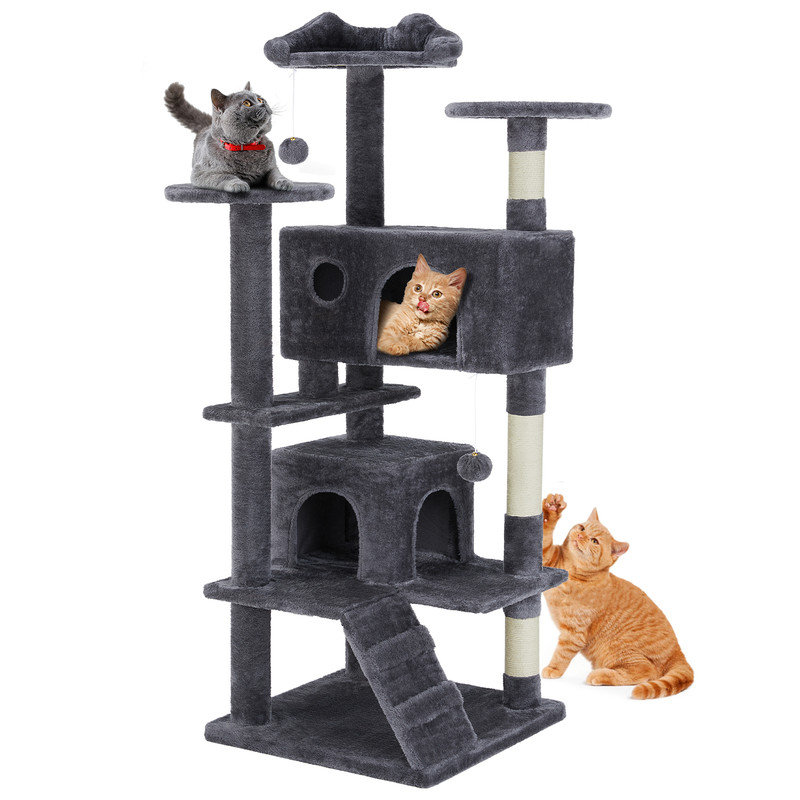 Tucker Murphy Pet™ 54in Cat tree, indoor cat high-rise multi-story ...
