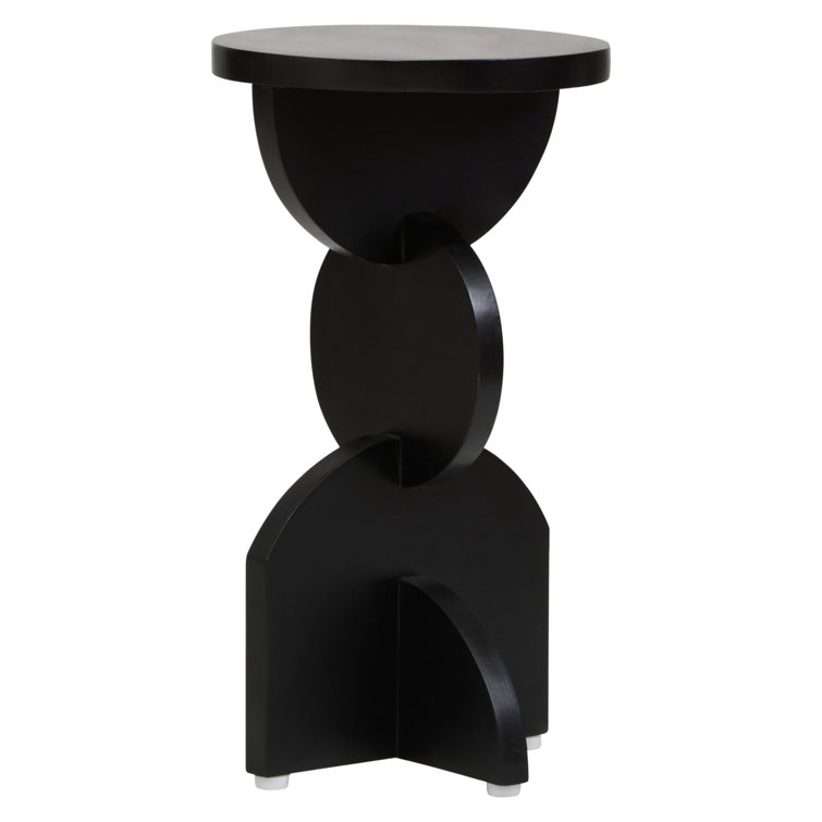 Ivy Bronx White Finish Mango Wood Abstract Side Table | Wayfair.co.uk