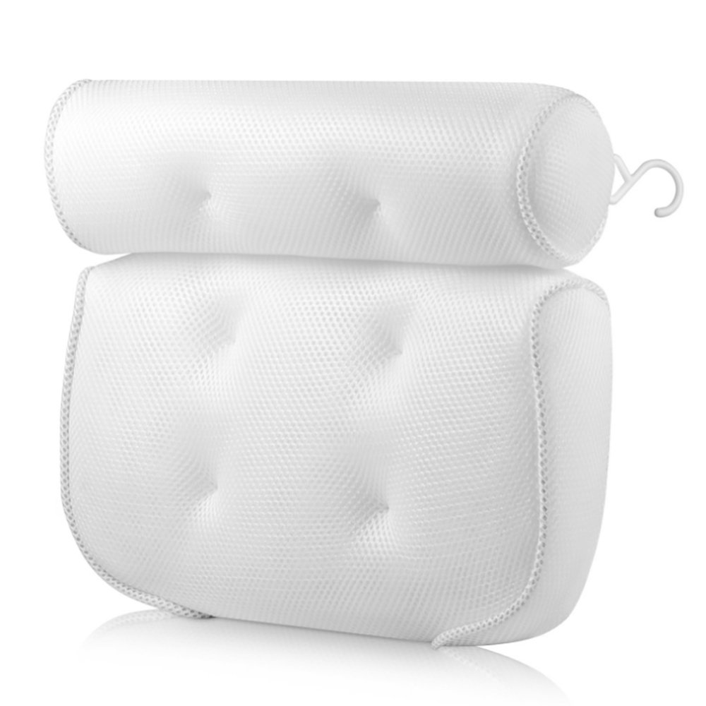 Symple Stuff Bathroom Suction Cup Pillow 3D Mesh Cloth Bath Pillow SPA ...