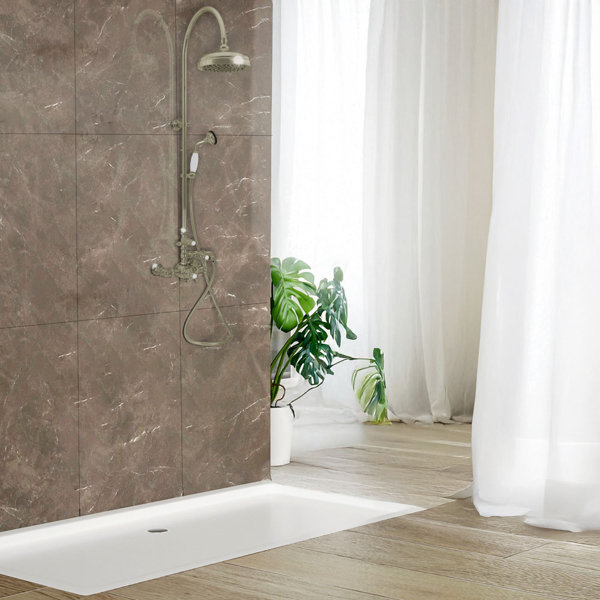 Strom Living Exposed Thermostatic Shower System 52" Wall Mounted with 1 ...