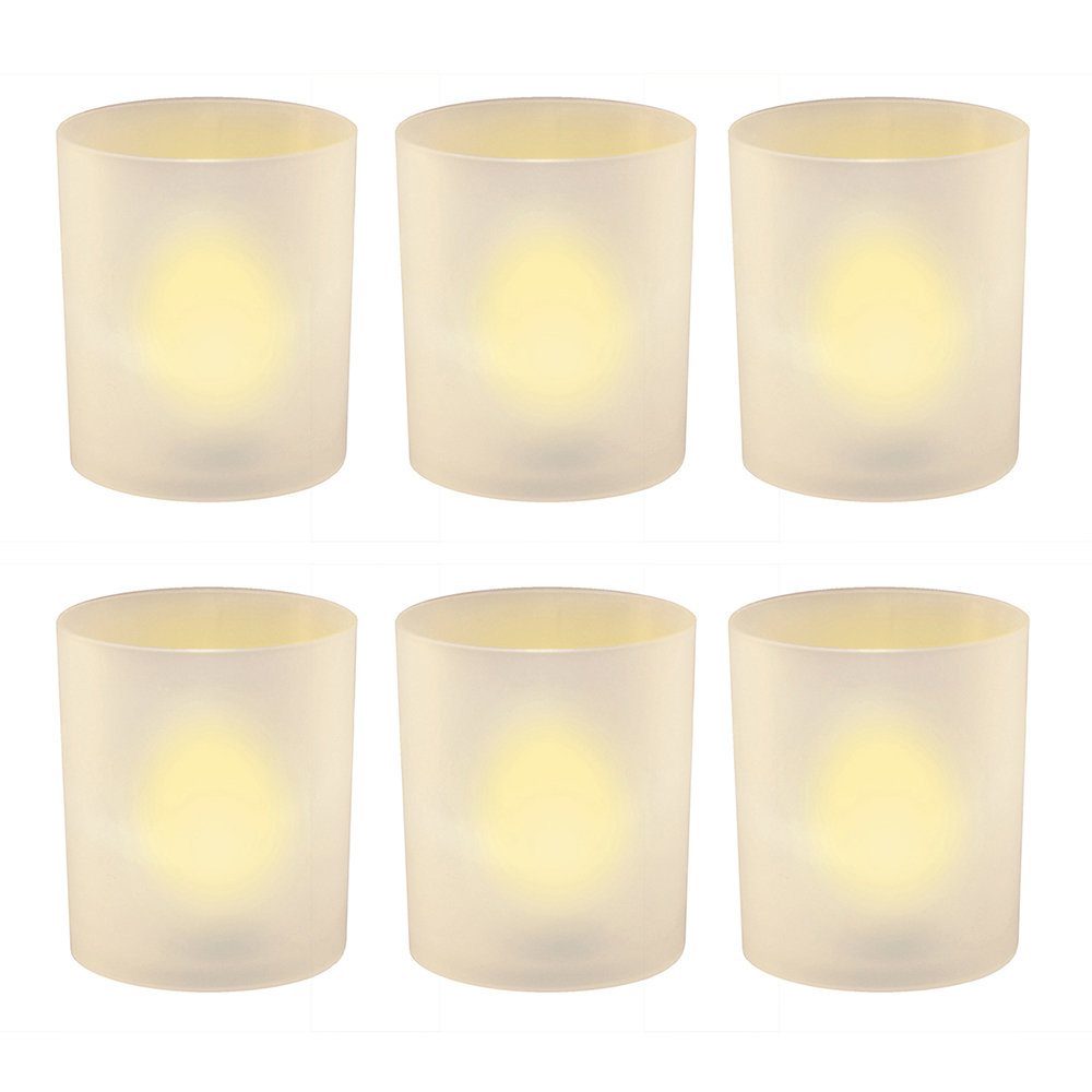LumaBase Frosted Votives with Battery Operated LED Lights - Wayfair Canada
