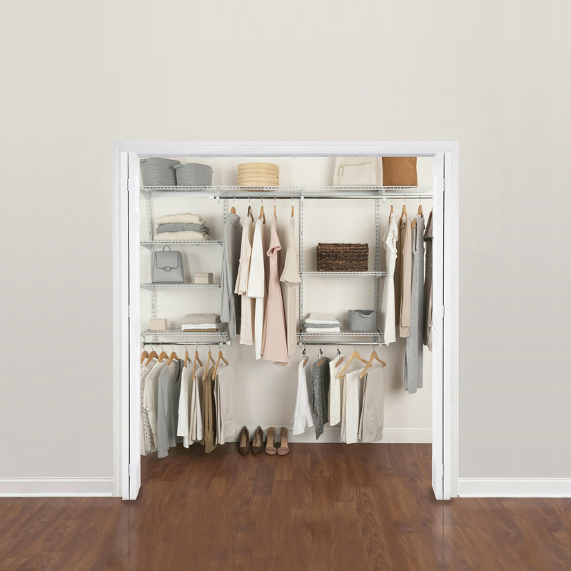 Rubbermaid Commercial Products FastTrack 96" W Closet System Starter ...