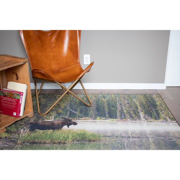 Green Trail Moose Area Rug - Wayfair Canada