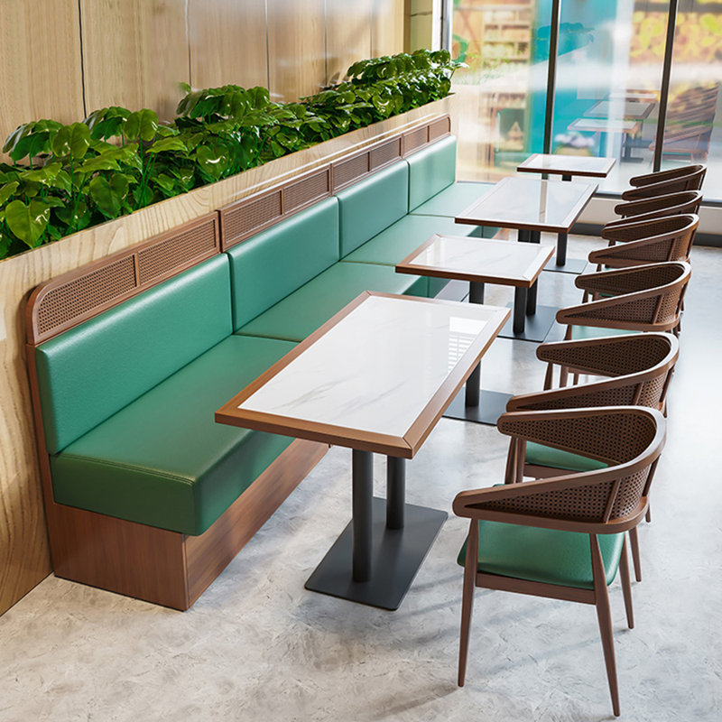 Canadian Linen High-end Elegant Simple Restaurant Cafe Benches Faux ...