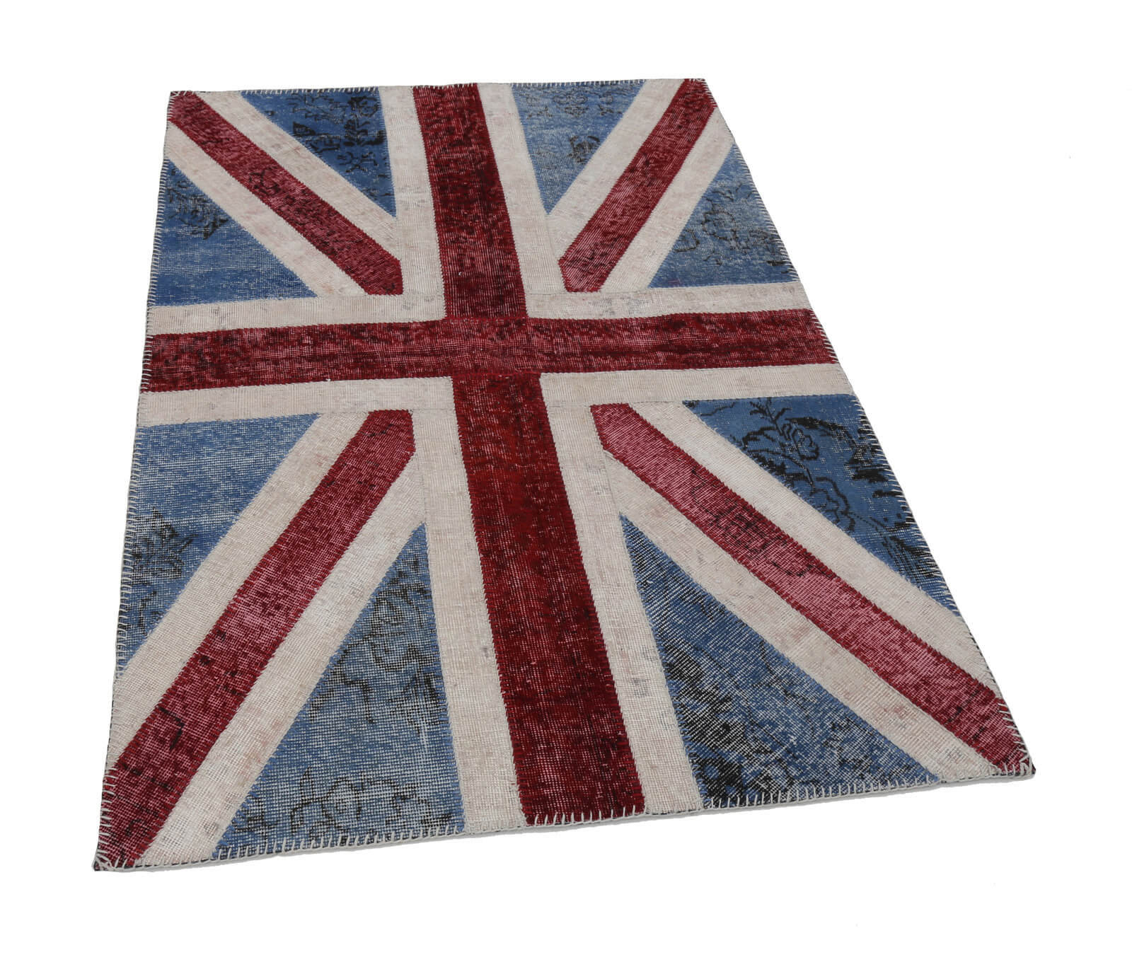 Williston Forge Keyley Flag Patchwork Red Flag Wool Handmade Area Rug ...