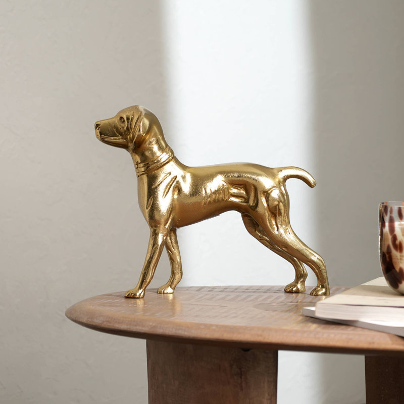 Mercer41 Decorative Aluminum Dog Sculpture for Home Decor-Animal ...