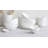 DOWAN 8-Piece 4.5" Mini Dip Bowls Set, White Porcelain Sauce Cups for ...