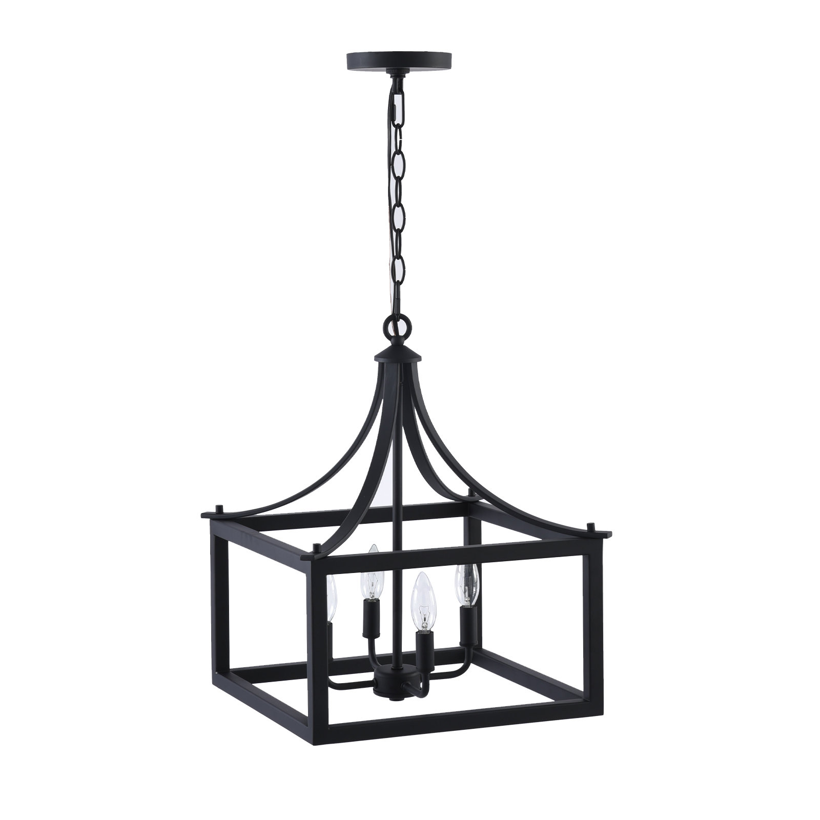 Gracie Oaks Duskin 4 - Light Matte Black Pendant | Wayfair