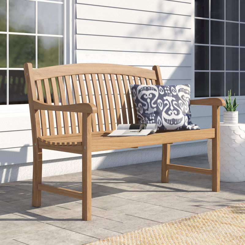 Sol 72 Outdoor™ Brighton Teak Wood Garden 2 Seater Bench, Ideal ...