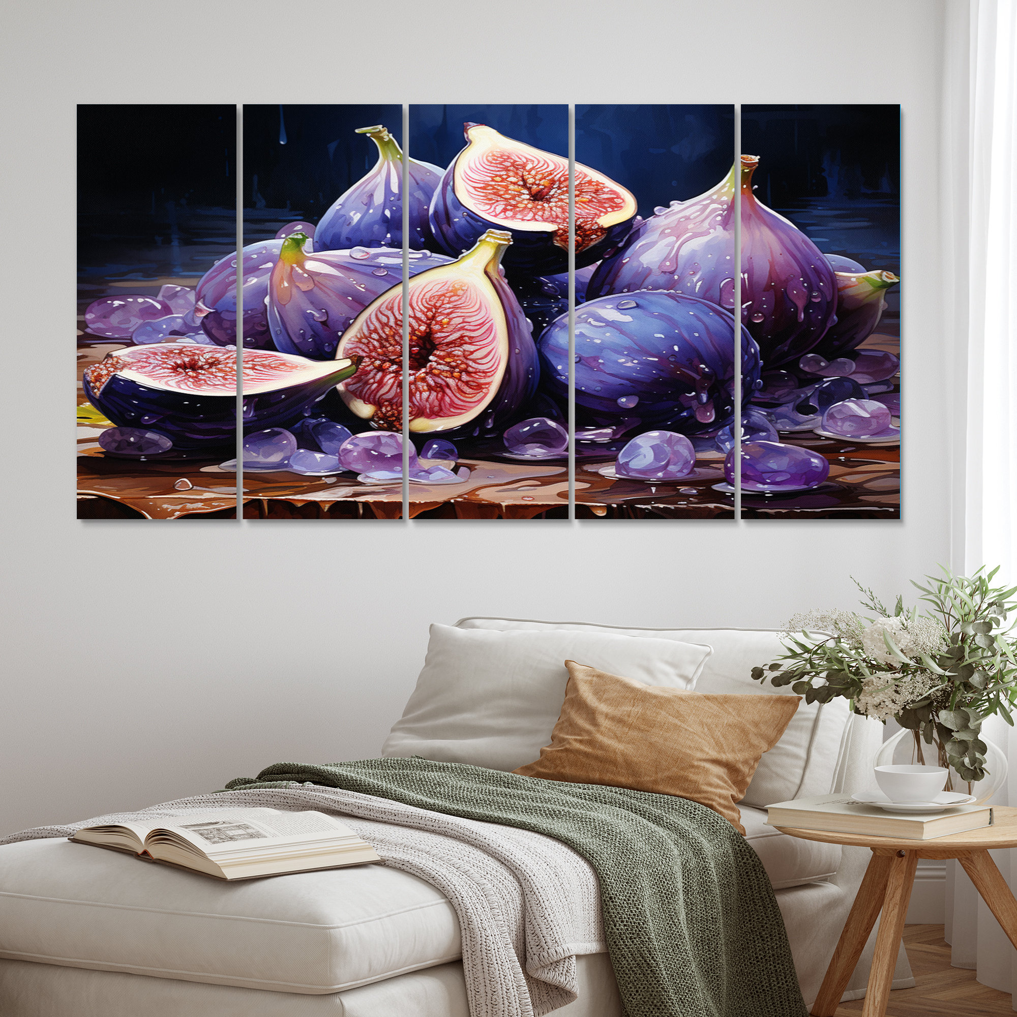 Red Barrel Studio® Fruit Purple Fig - Fruits Metal Wall Decor Set ...