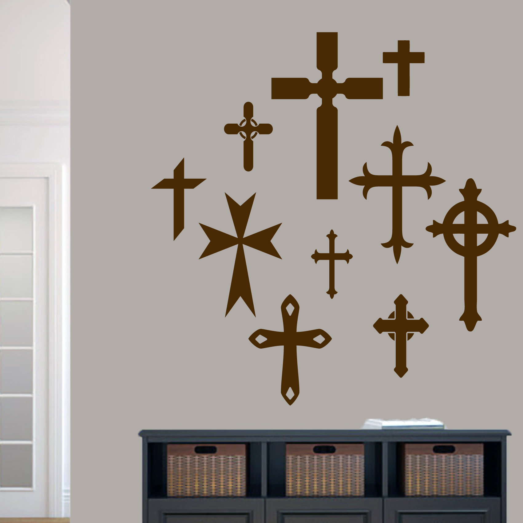 Winston Porter Set of Crosses Wall Decal & Reviews | Wayfair