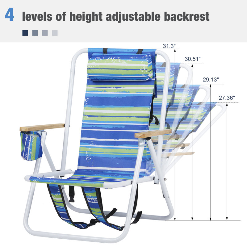 Highland Dunes Balmoral Reclining Beach Chair & Reviews | Wayfair