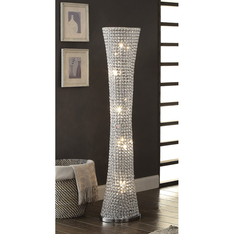 Everly Quinn Xela 57" Column Floor Lamp | Wayfair
