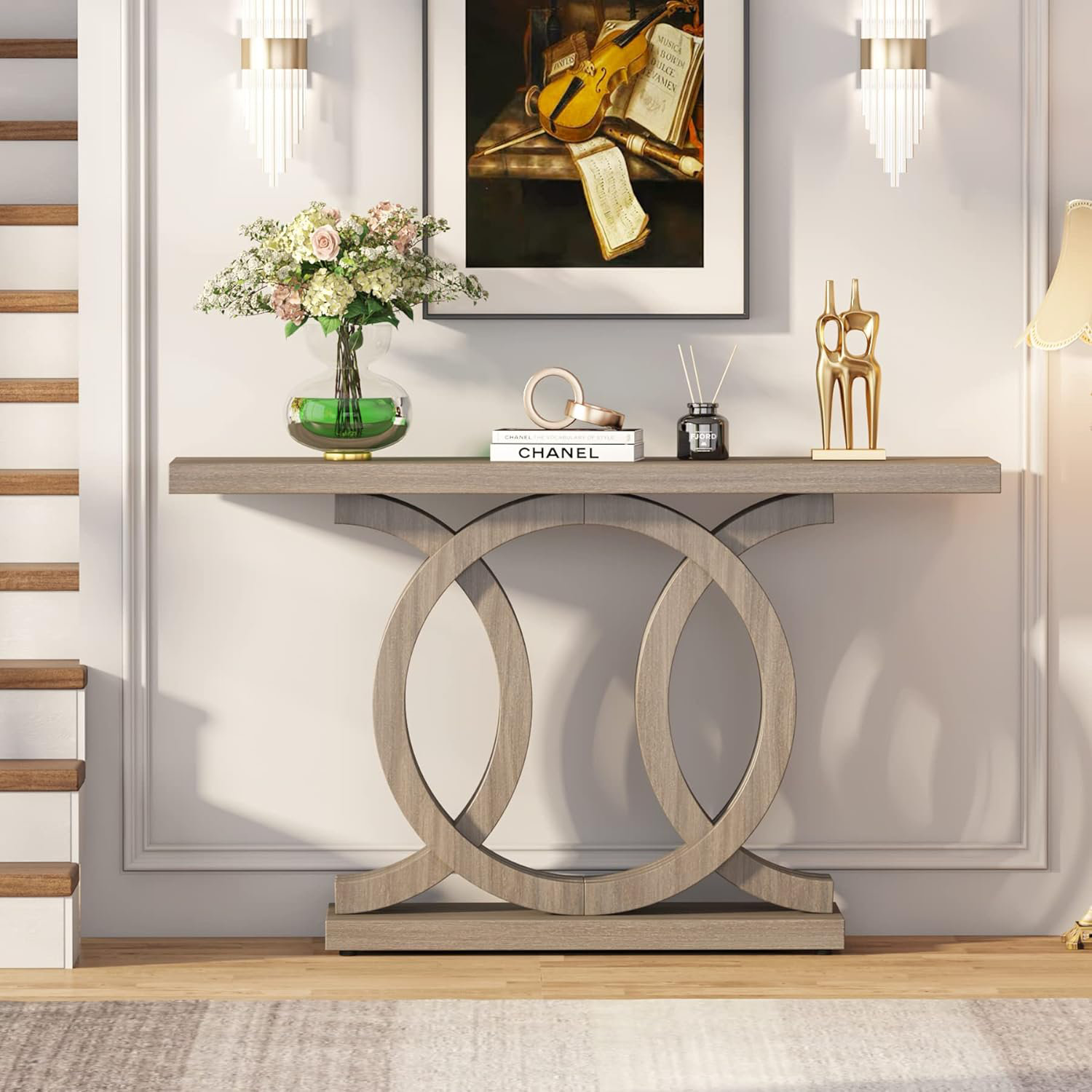 Ebern Designs Andreafsky 55.11'' Farmhouse Wooden Console Table ...