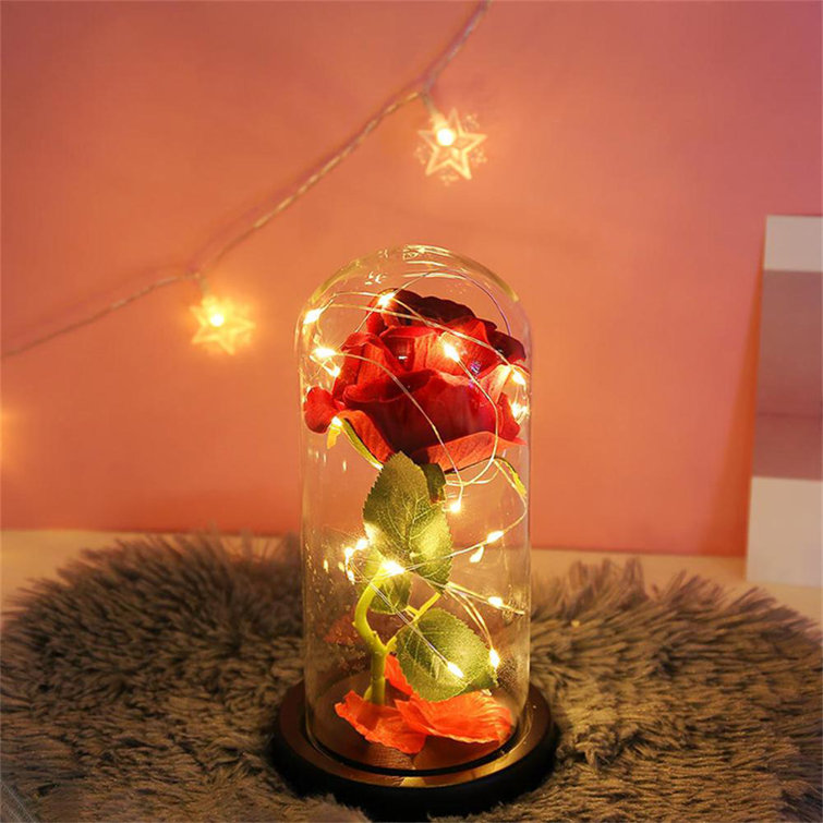 The Holiday Aisle® Romantic LED Flower Night Motion Lamp Valentine's ...
