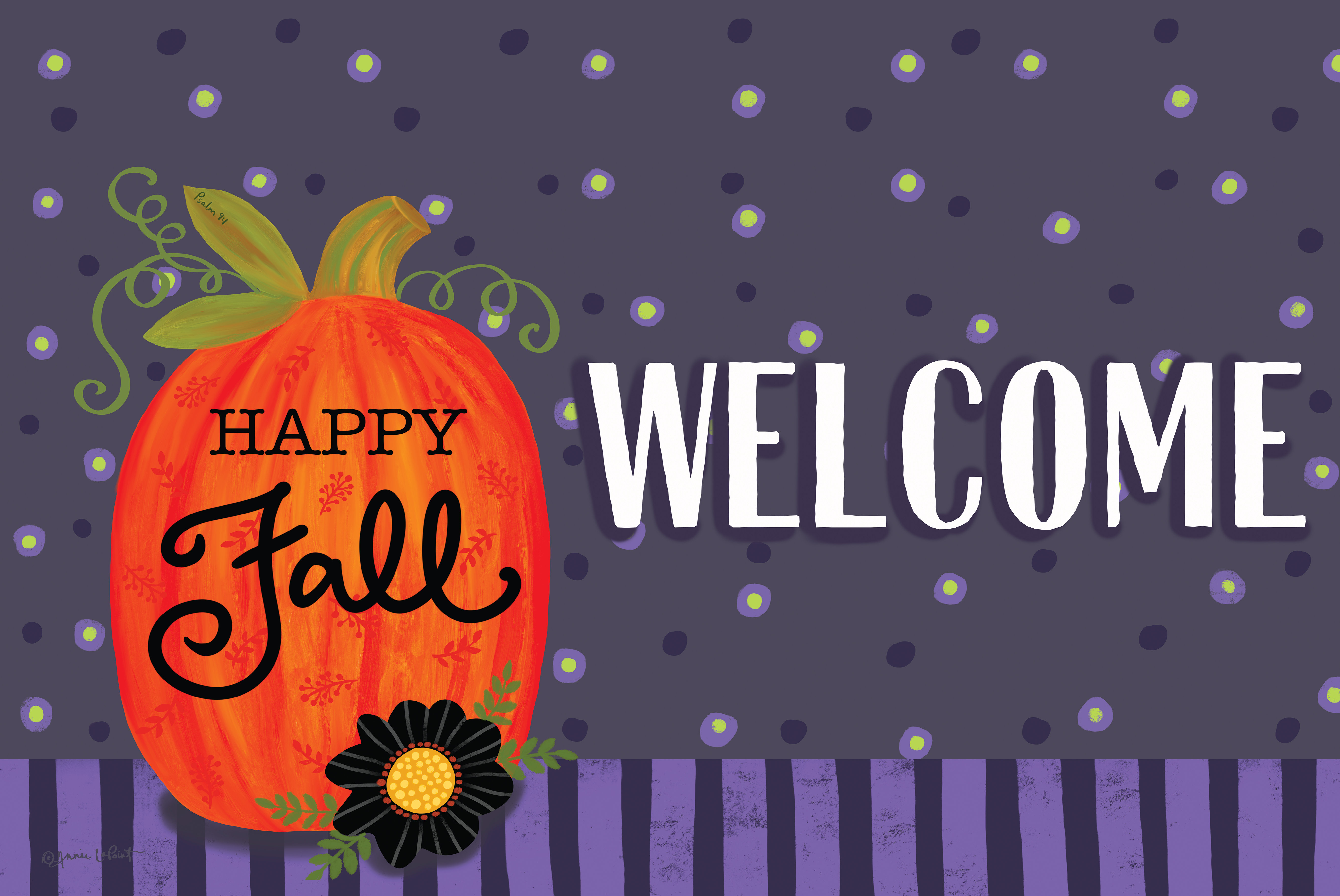 The Holiday Aisle® Jamirion Welcome Fall Pumpkin On Canvas by Annie ...