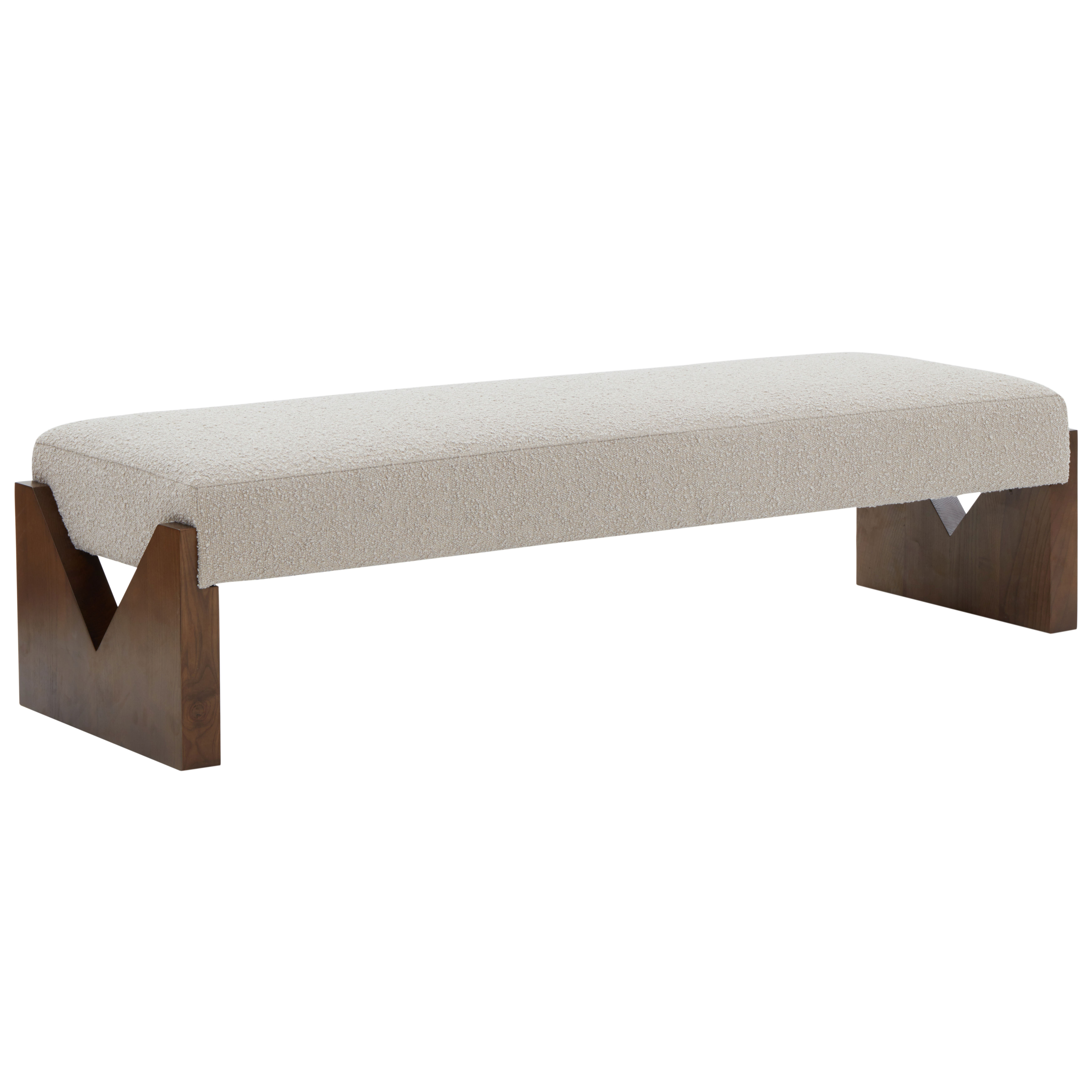 Hokku Designs Alayna Boucle Bench | Wayfair