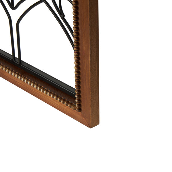 Winston Porter Metal Wire Cutout Geometric Black Wall Decor with Beaded ...