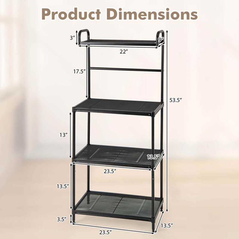 Rebrilliant 4-tier Baker's Rack Microwave Oven Rack Shelves Kitchen ...