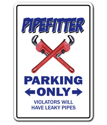 SignMission PIPEFITTER Parking Decal Plumber Steamfitter Union Tall ...
