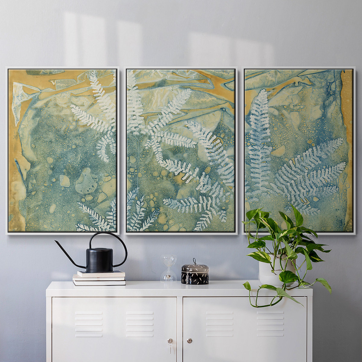 Winston Porter Floating Ferns - Multi Piece Framed Canvas - Wayfair Canada