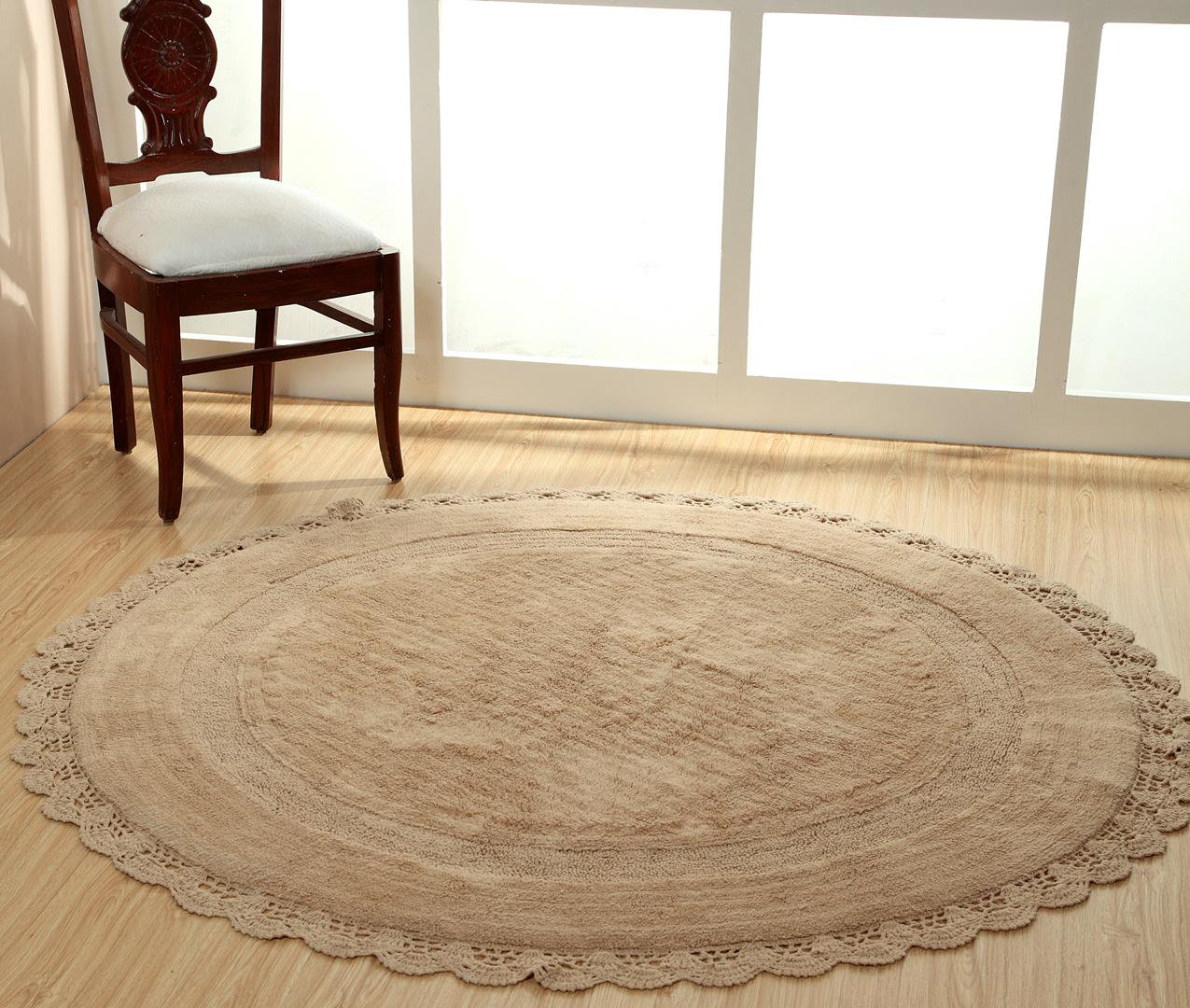 Ophelia & Co. Bullington Handmade Hand Loomed Round 5' Cotton Area Rug ...