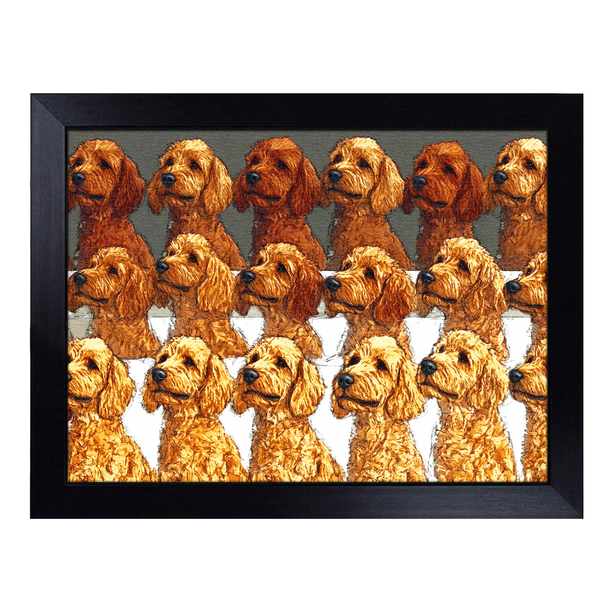 17 Stories Labradoodle Pattern Vol.1 Lap Tray with Cushion | Wayfair.co.uk