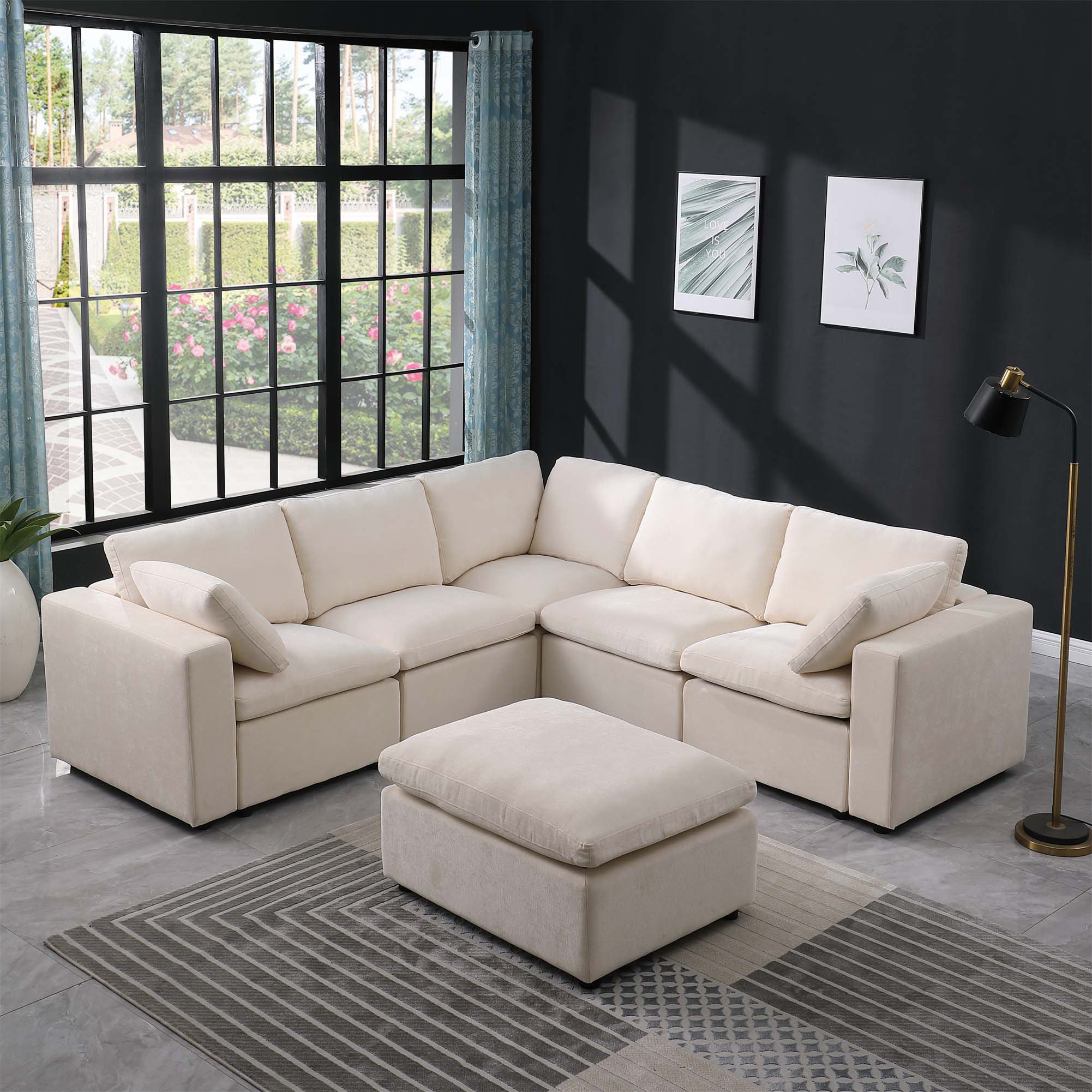 Latitude Run® Modular Sectional Sofa, Convertible L Shaped Sofa Couch ...