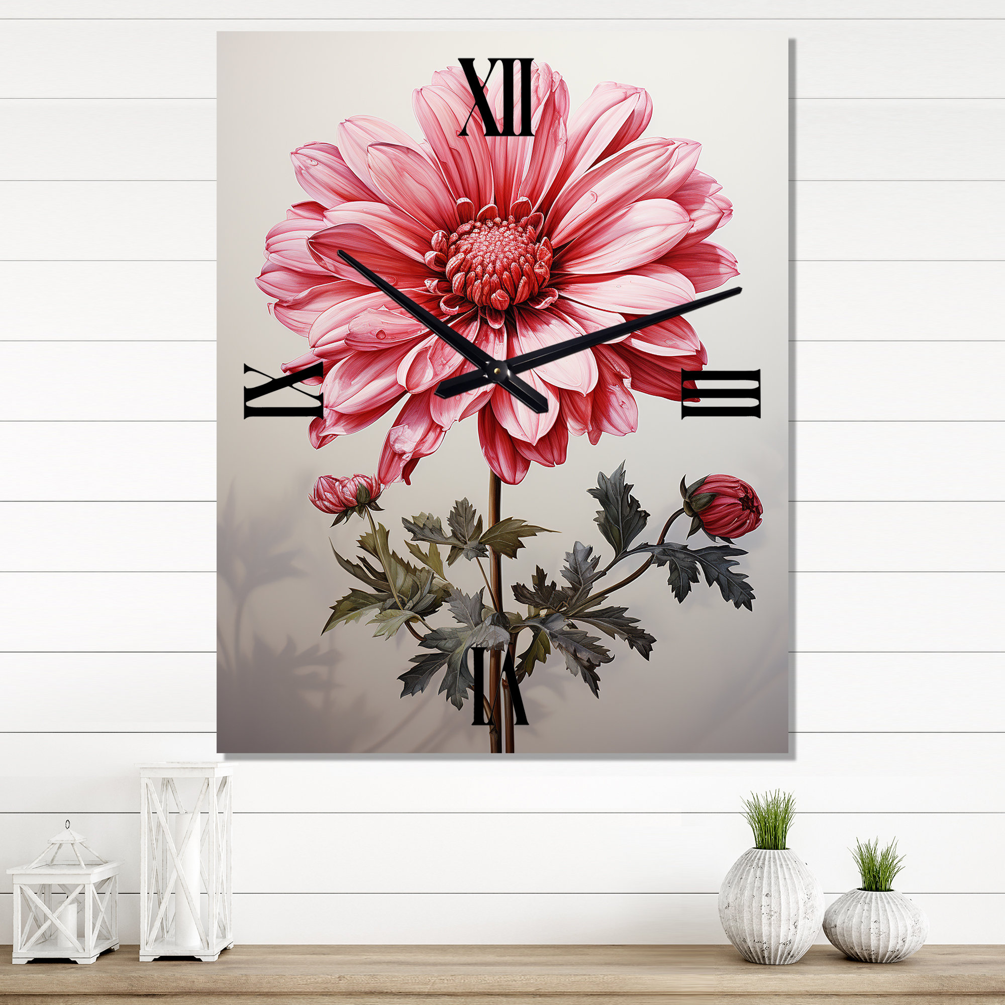 Design Art Flower Sublime Simplicity - Floral Wall Clocks | Wayfair