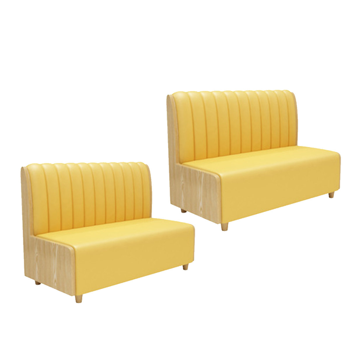 Hokku Designs Artificial leather double sofa bench two-piece set ...