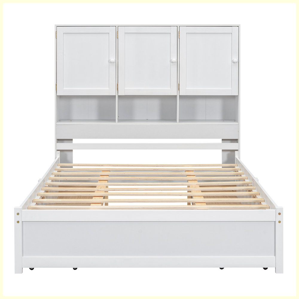 Latitude Run® Modern Platform Bed with Storage Headboard and 4 Drawers ...